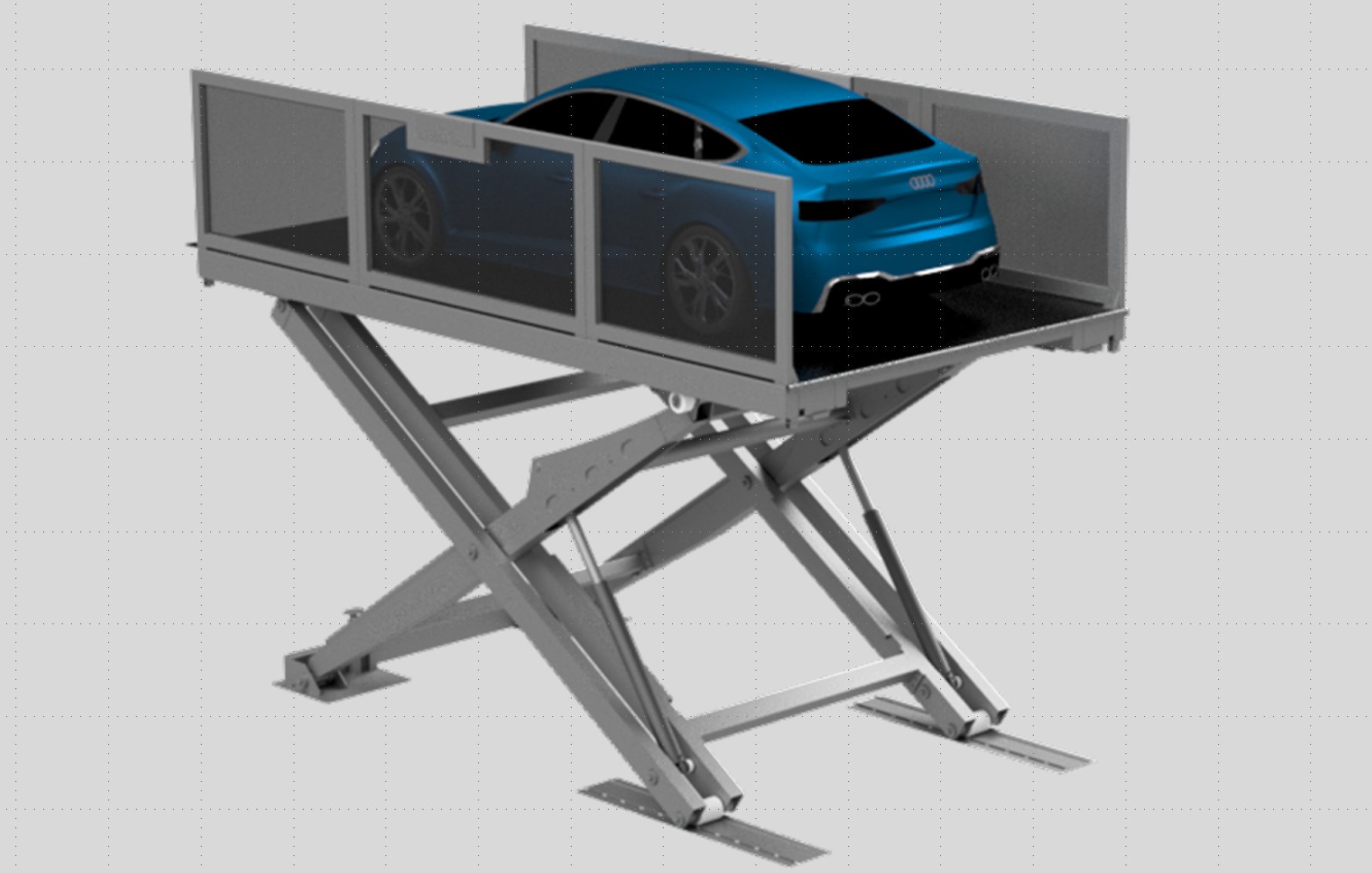 Autolift RISE-P| Vehicle lift with driver on board | Autolift Garage