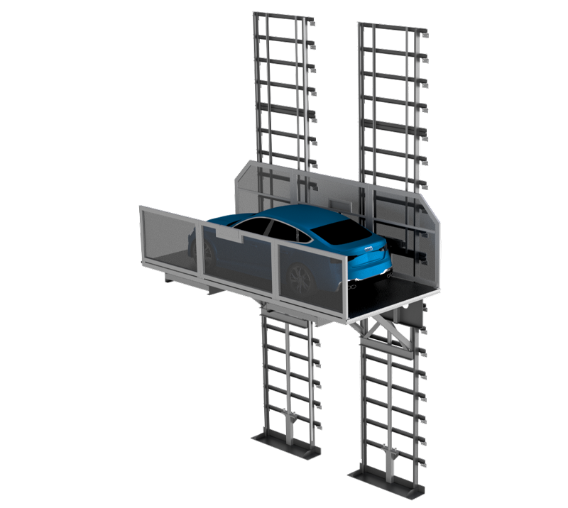 Car elevator garage RISE-C| Car elevator with driver on board | Parklift